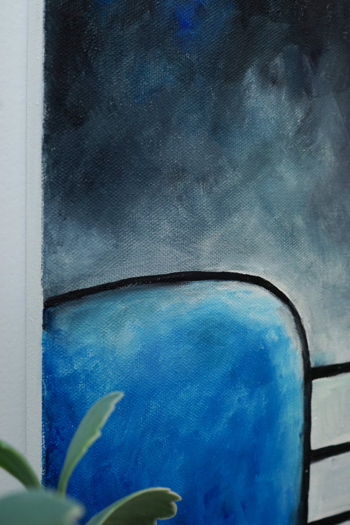 Azure Night - 16" x 12" original painting - megan auman