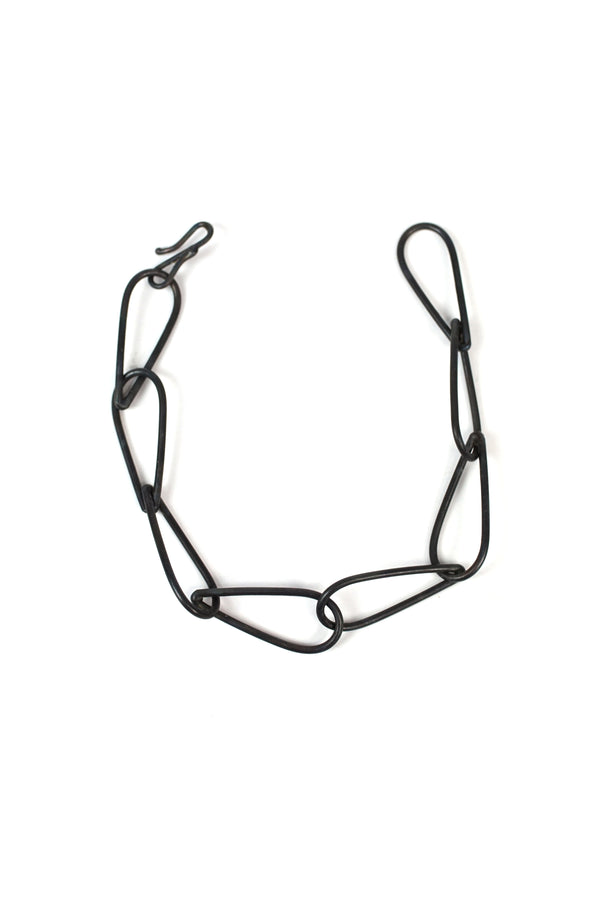 midi modular chain extender in steel - megan auman